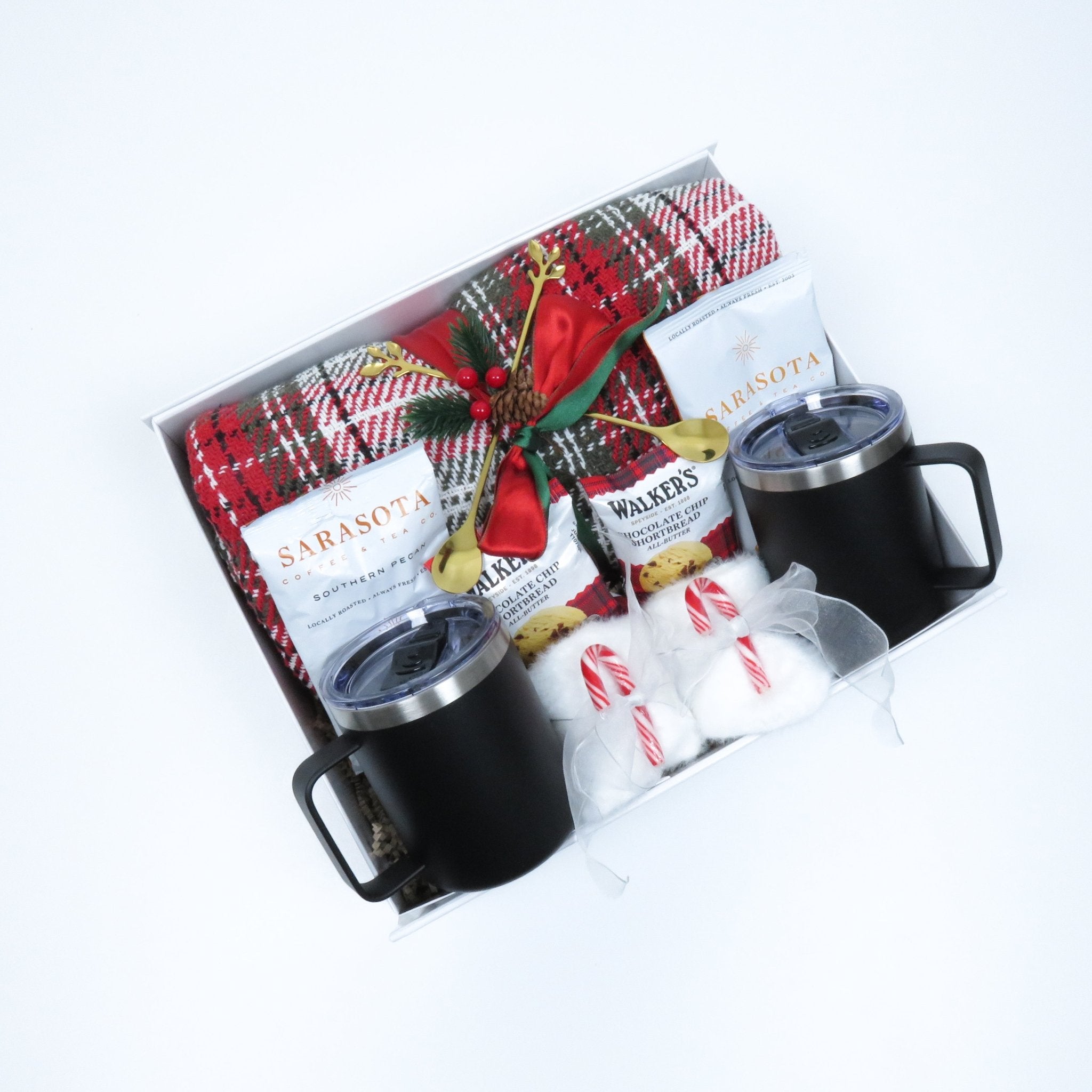 Holiday Warmth & Joy Gift Set with Mugs and Gourmet Treats – Gifterria US